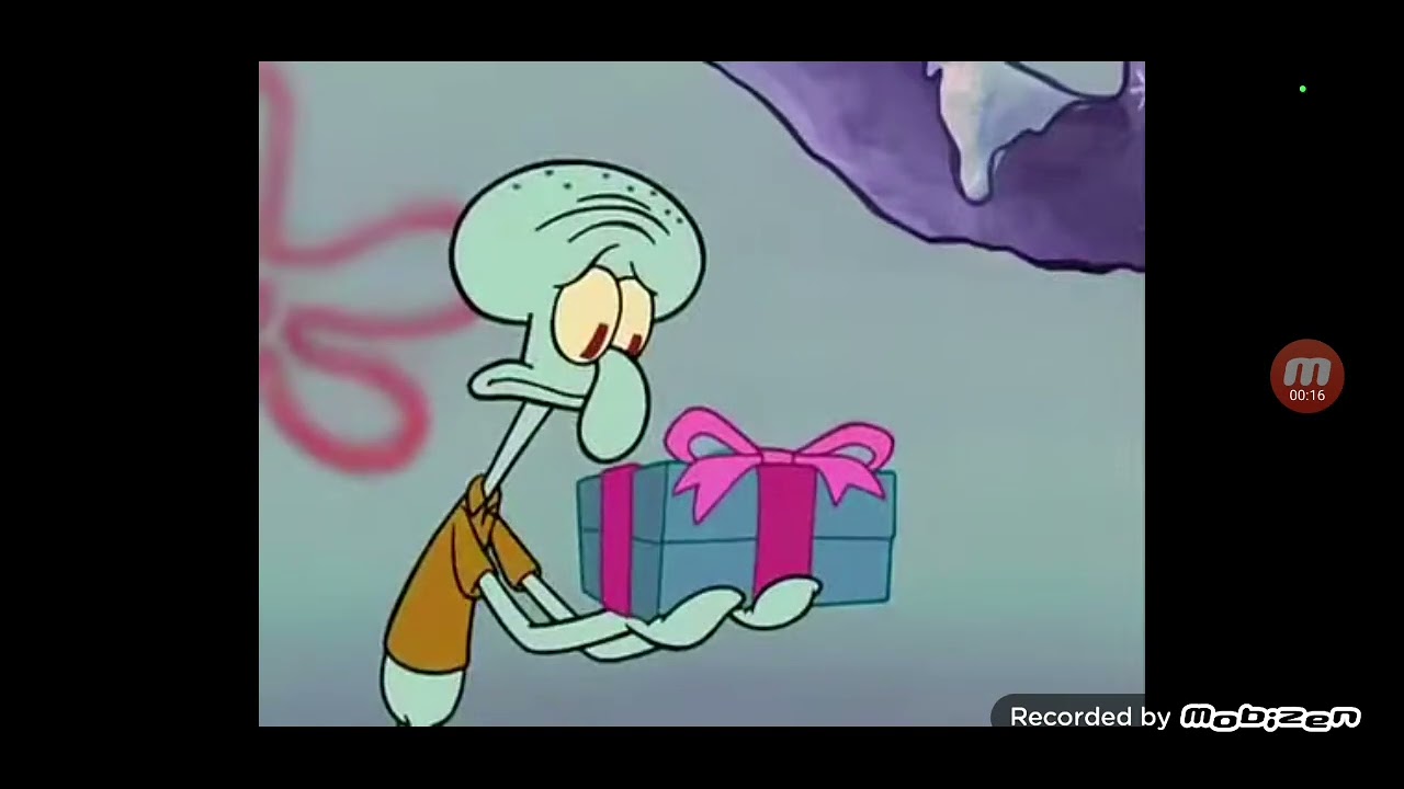 Spongebob crying on Christmas