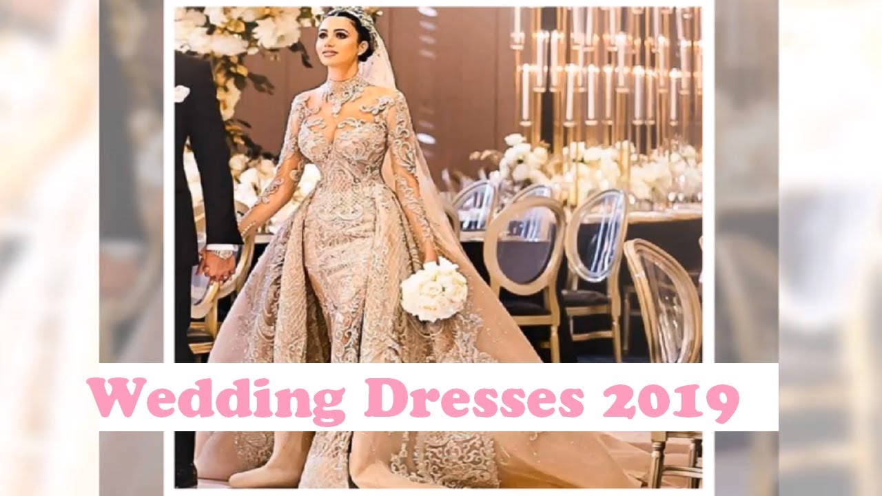 Luxury Long Sleeves Ball Gown Wedding Dresses 2019
