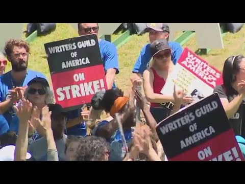 Writers union holds rally months into strike