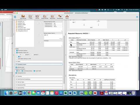 Mixed ANOVA in JASP