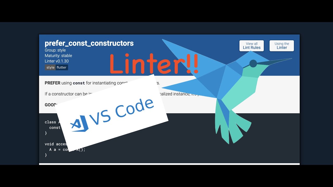 Flutter Dart: Prefer const with constant constructors (prefer_const_constructors)