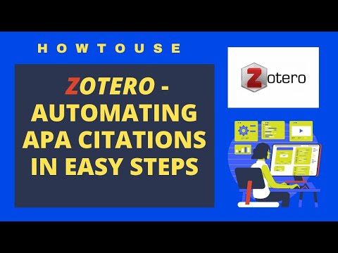 Automating APA Citation in easy Steps by Using Zotero Free Application (Detailed)