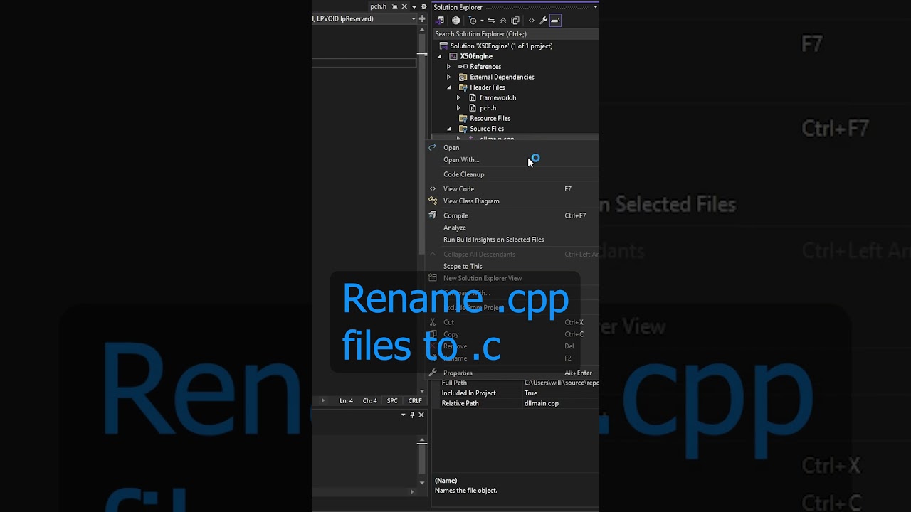 How to create a DLL in C