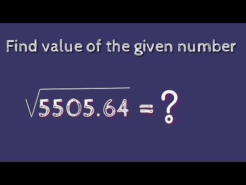Find the square root of 5505.64. √ 5505.64 = ? @SHSIRCLASSES .