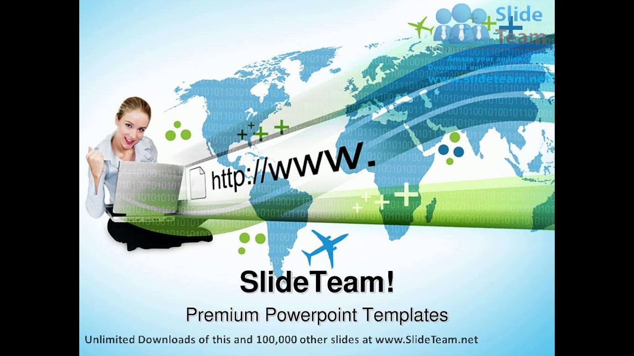 Woman On Laptop Internet PowerPoint Templates Themes And Backgrounds ppt themes
