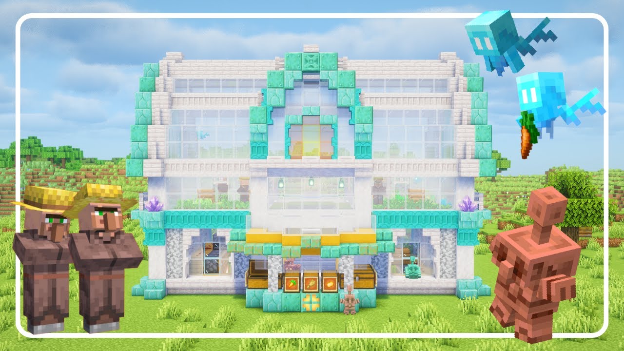 【作り方】アレイと銅ゴーレムの自動畑農場🥕(おしゃれファンタジー建築)[Minecraft Tutorial] Array ...