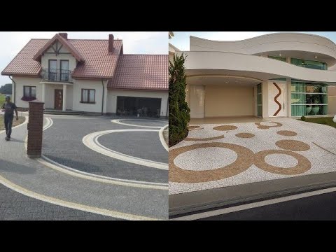 Dryeway pavers design ideas// outdoor interlock tiles//walkway paver patio