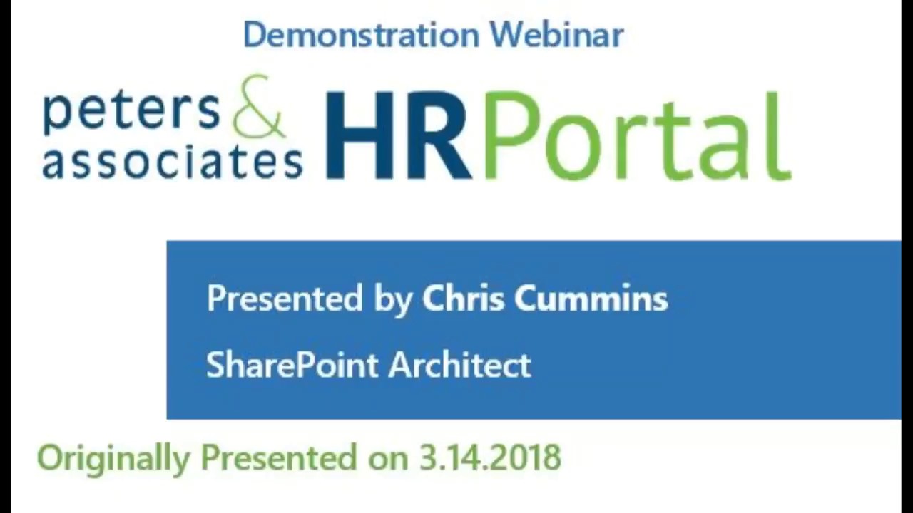 HR Portal Demonstration Full Webinar