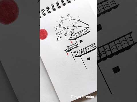 japanese home ⛩️ drawing #anime #art #shorts