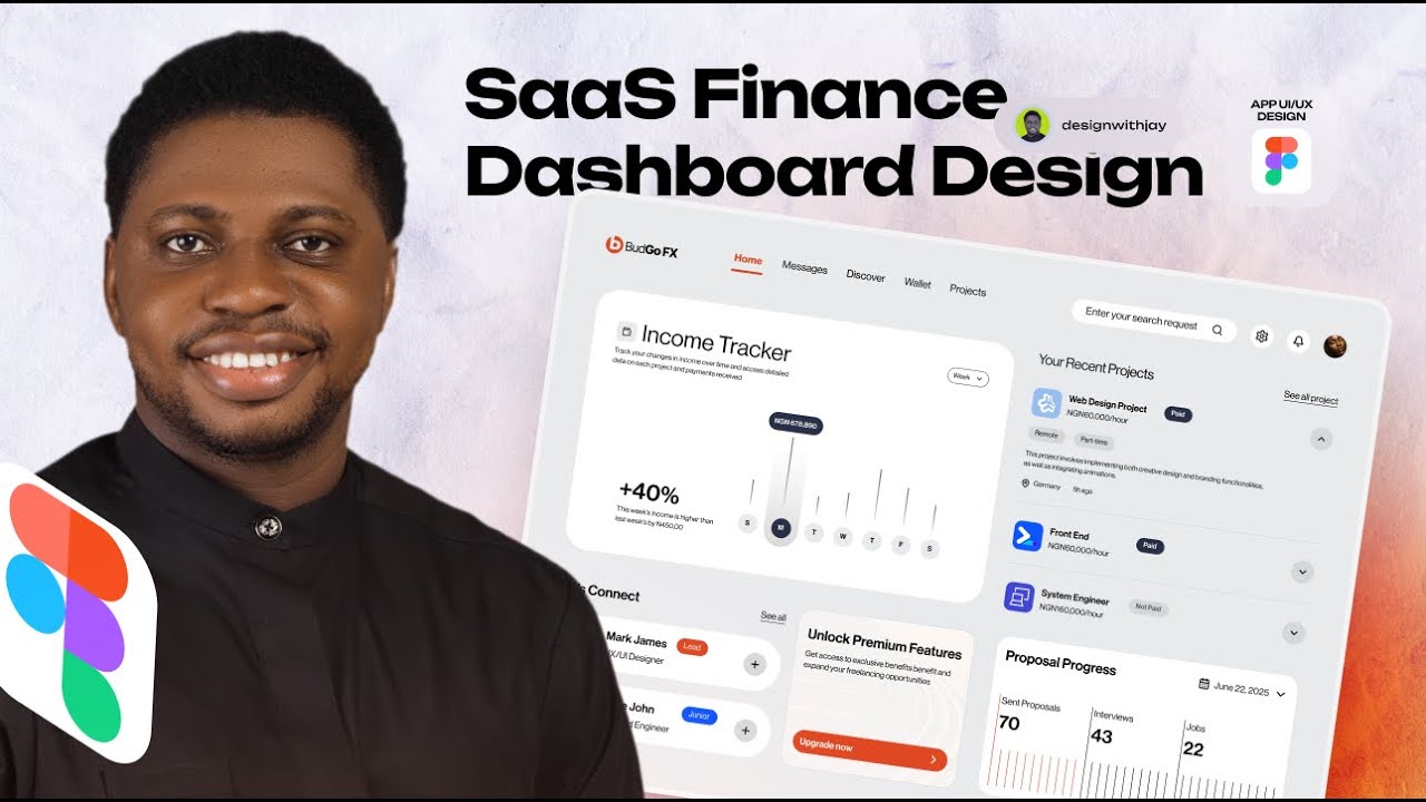 Clean SaaS Dashboard UI in Figma – Step-by-Step Tutorial
