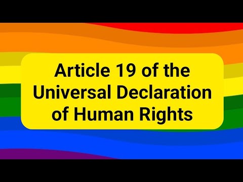 Article 19 of the Universal Declaration of Human Rights.