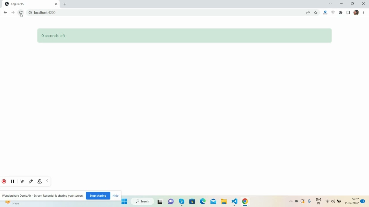 Create Timer in Angular 15 Application Working Demo