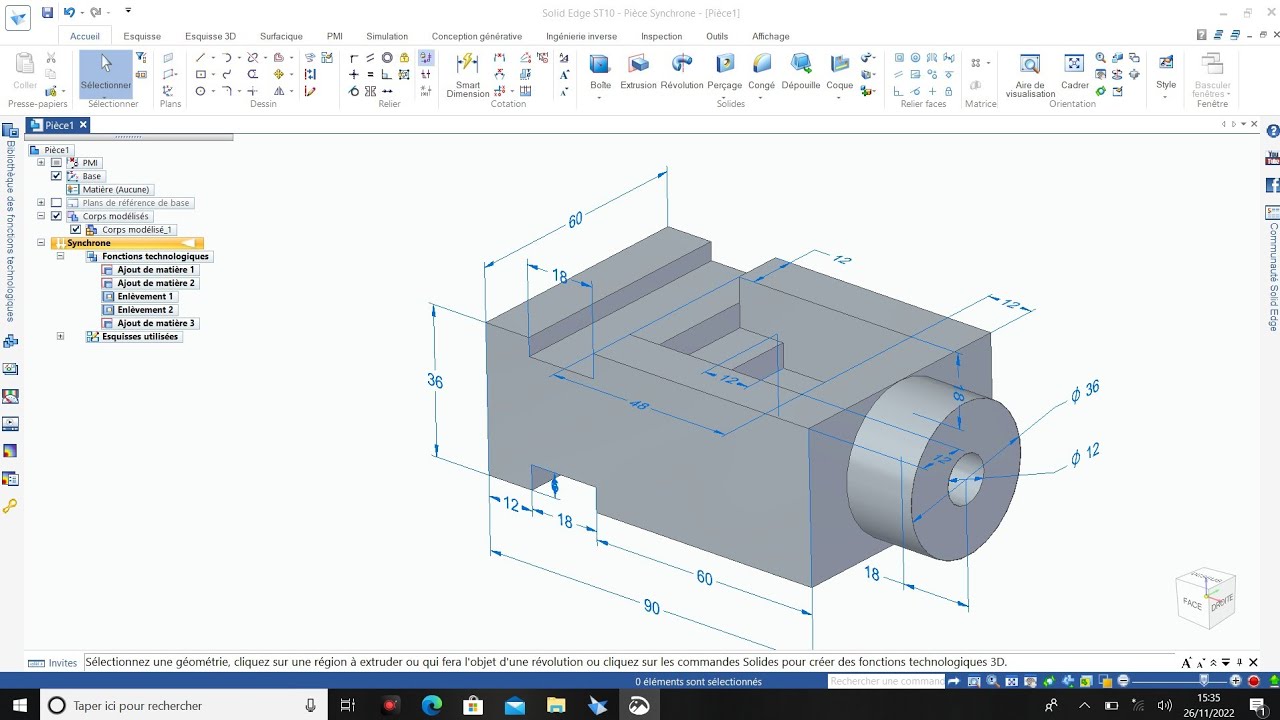 solid edge Siemens vidéo en français formation