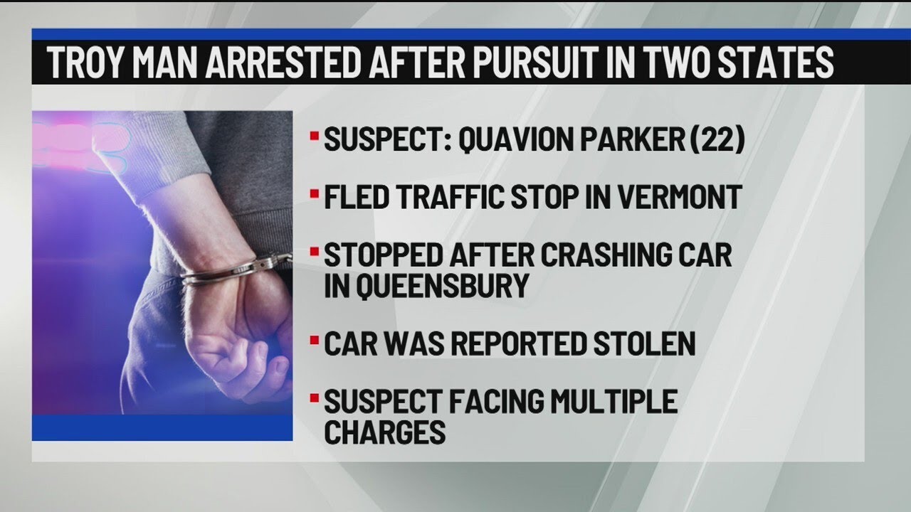 Troy man arrested after pursuit in two states