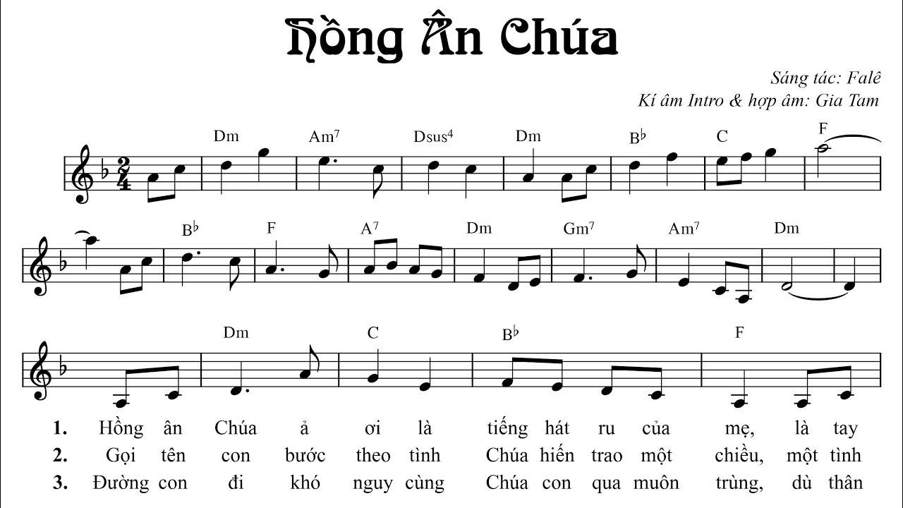 Hồng Ân Chúa | Falê | Music PDF