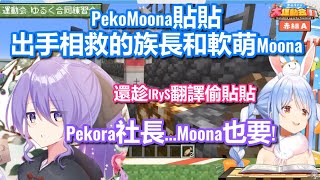 PekoMoona貼貼-出手相救的族長和軟萌的Moona 還趁IRyS翻譯時偷貼貼【兎田ぺこら/Moona/IRyS/Reine/猫又おかゆ ...