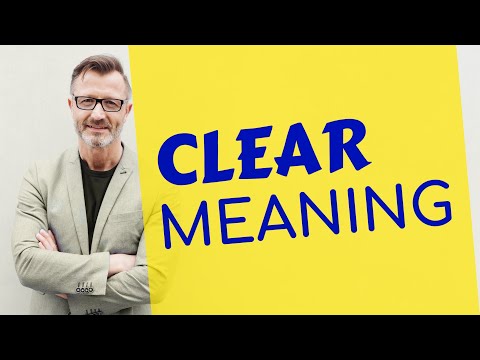 Clear | Meaning of clear