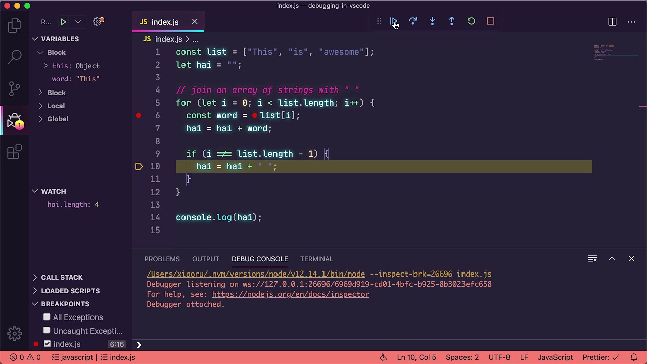 Execute code and modify values on the fly inside VS Code debugger (2/5 - Debugging in VS Code)