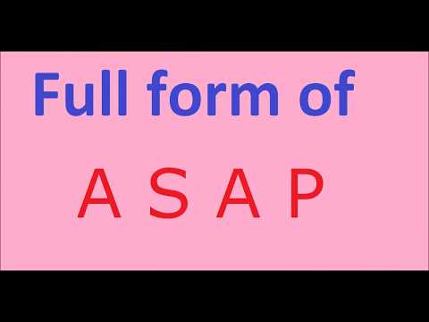 full form of asap