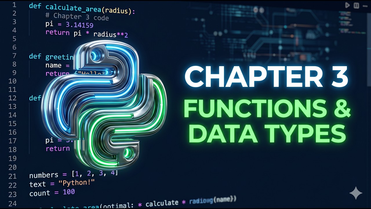 Python Chapter 3: Mastering  Data Types & Functions (Complete Guide)