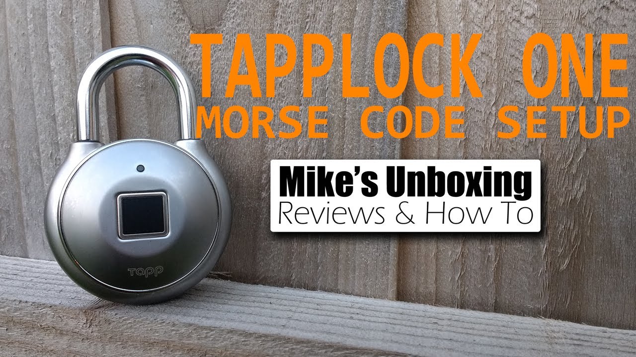 Tapplock One Smart Padlock - Morse Code Setup From The Android App