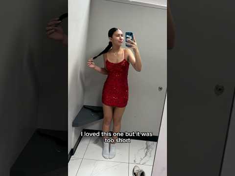 Homecoming dresses I tried on but didnāt get and why #homecoming #dance #dress #fyp #shorts