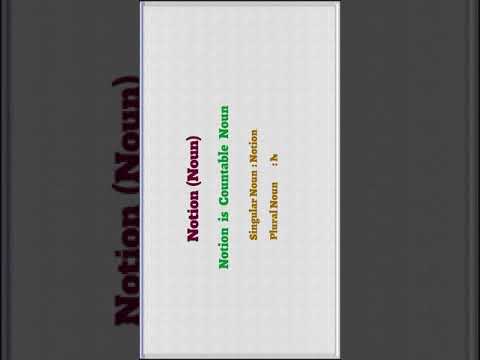 Notion Pronunciation & meaning #shorts