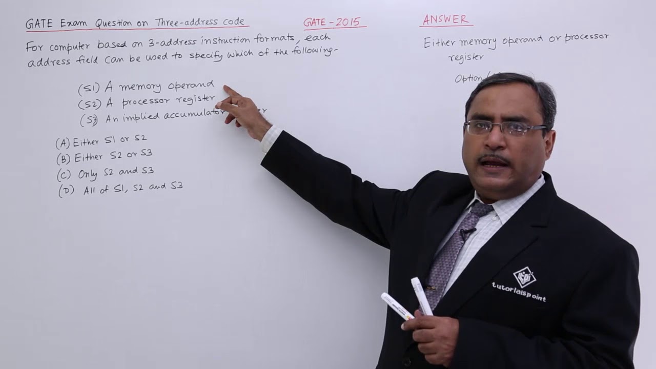 3-Address Code - GATE Exercise 1