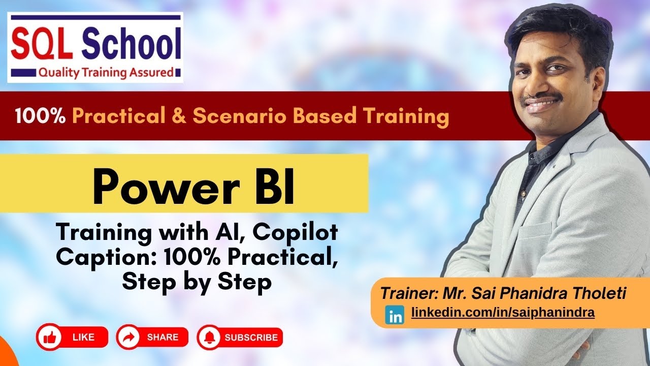 Power BI Training with AI, Copilot Caption: 100% Practical, Step by Step I #powerbi #sqlschool