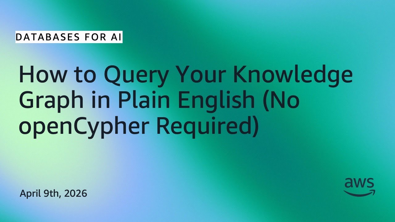 How to Query Your Knowledge Graph in Plain English (No openCypher Required) | Databases for AI