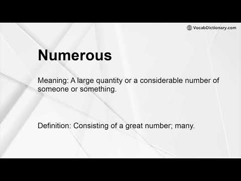 Numerous Meaning
