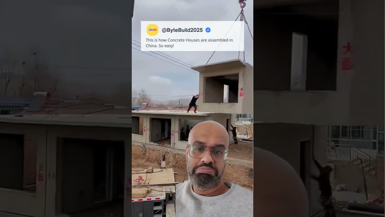 How China Builds Concrete Houses in HOURS! #modernconstruction #prefabconstruction