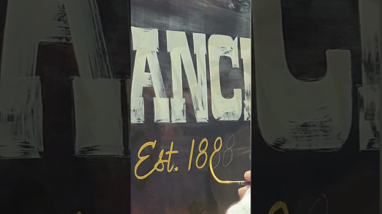 Lettering a 54 Chevy ranch truck #handlettering #signpainting
