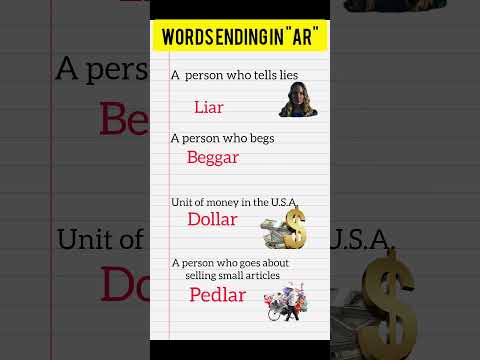 Words ending in "AR"..