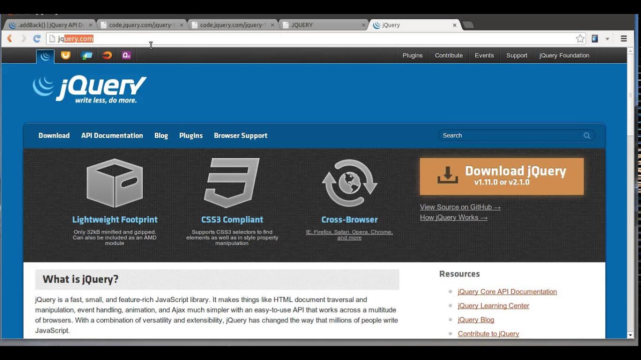jQuery Documentation, jQuery Tutorial