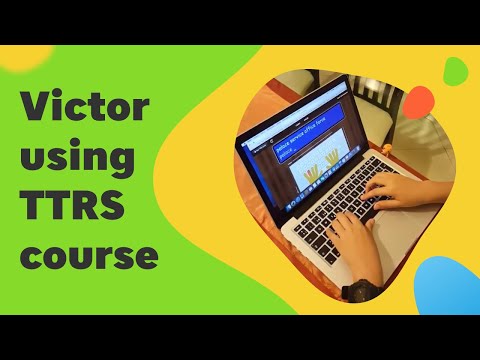 Student, Victor, using the Touch-type Read and Spell Course