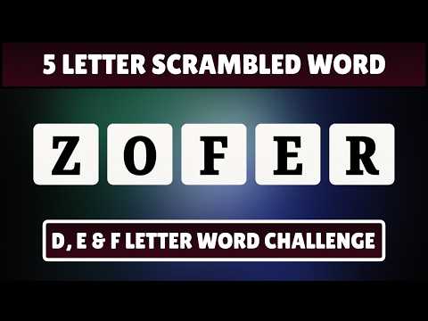 Scrambled Word Game - Guess the Word (5 Letter Words) | D, E & F Word Challenge | Quiz World Sunita