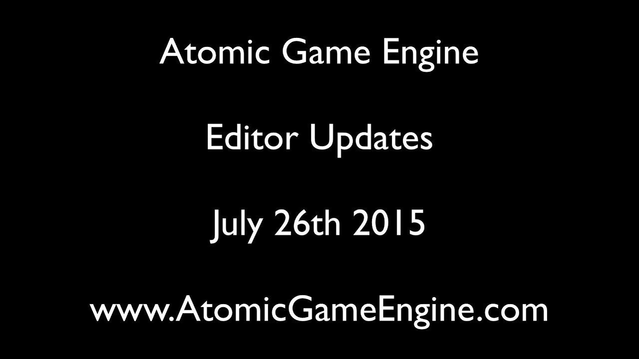 Atomic Game Engine - Editor Development Update