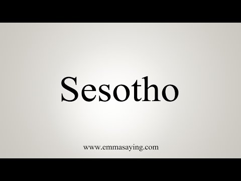 How To Say Sesotho