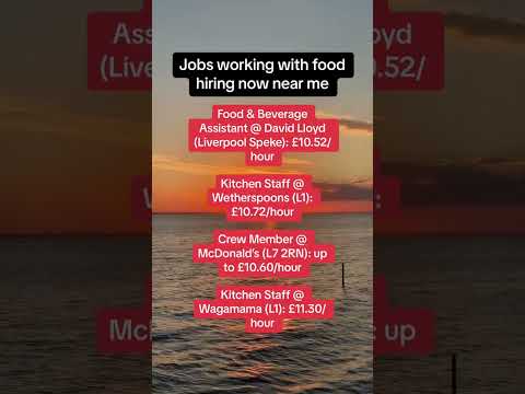 Jobs working with food hiring now in Liverpool