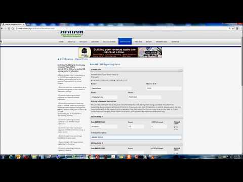 Online CEU Submission Tutorial