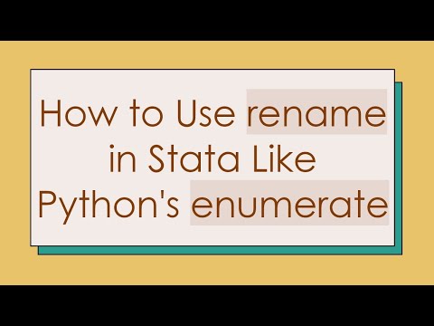 How to Use rename in Stata Like Python's enumerate