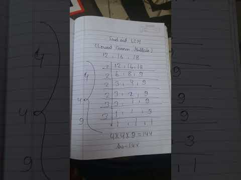 LCM OF 12 16 18