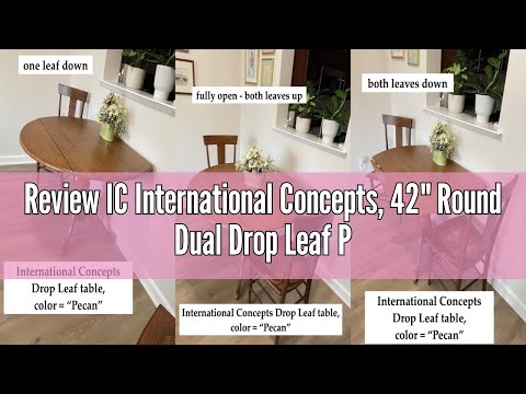 Review IC INTERNATIONAL CONCEPTS International Concepts Round Dual Drop Leaf Pedestal Table, 42-Inch