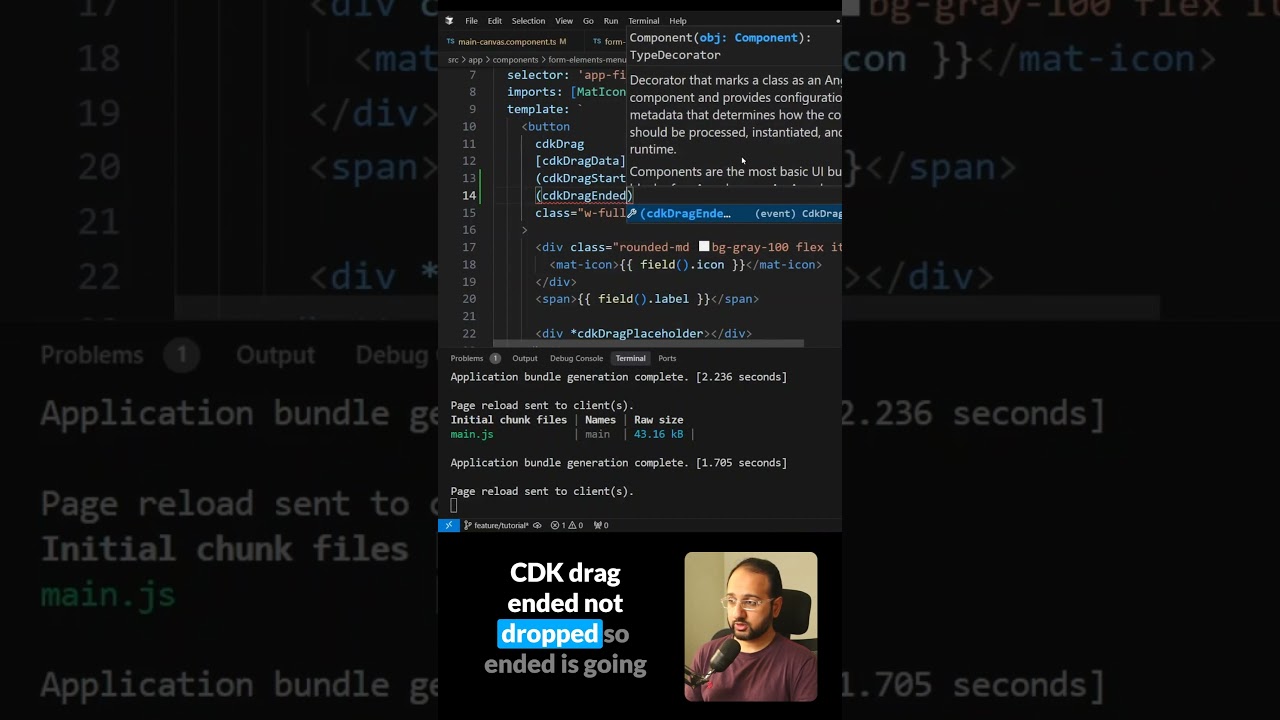 Angular CDK Drop List 