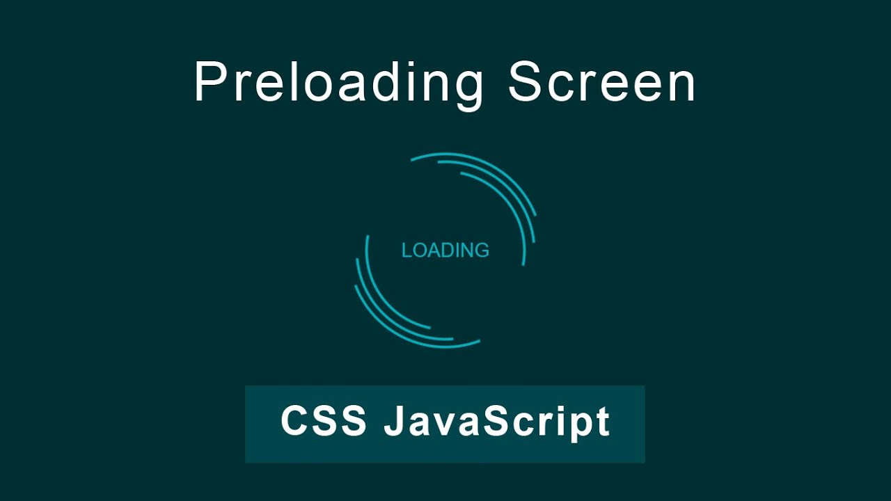 Create Preloading Screen Using HTML CSS and JavaScript | CSS Preloading animation screen
