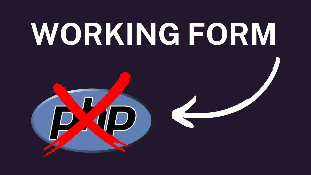 How to Create a working contact form without PHP