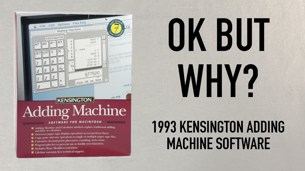 Kensington's Adding Machine Software from 1993