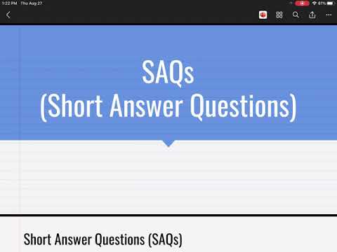 APUSH SAQ Explanation