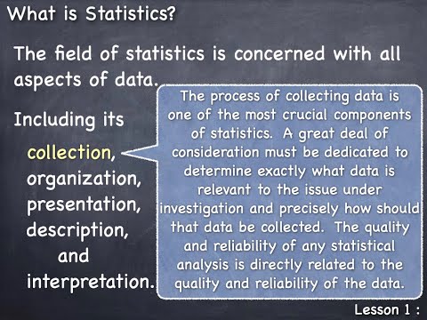 Lesson 1 : What is Statistics?